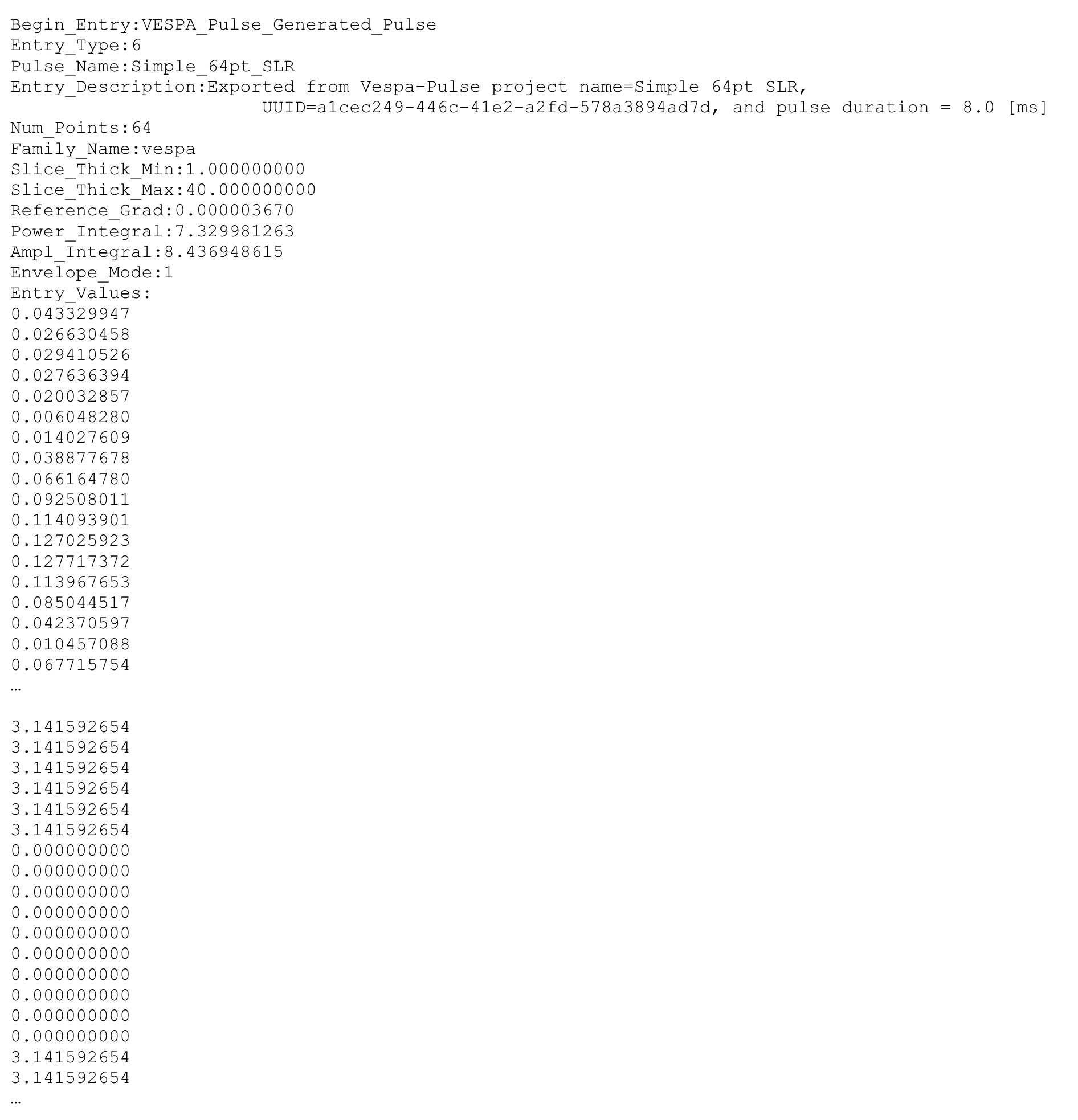 Pulse User Manual · Vespa Documentation