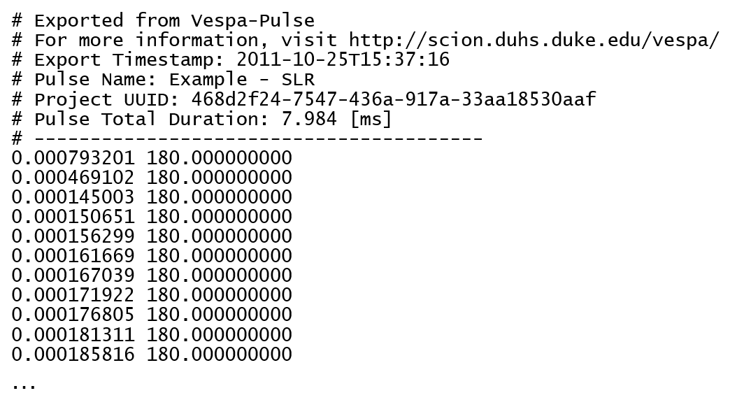 Pulse User Manual · Vespa Documentation