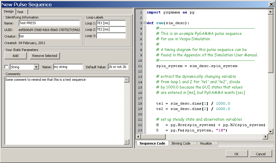 Simulation User Manual · Vespa Documentation