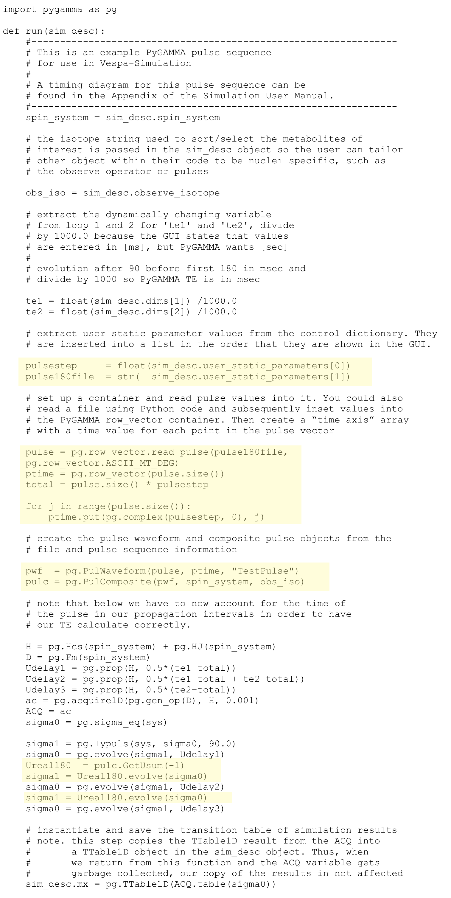Simulation User Manual · Vespa Documentation