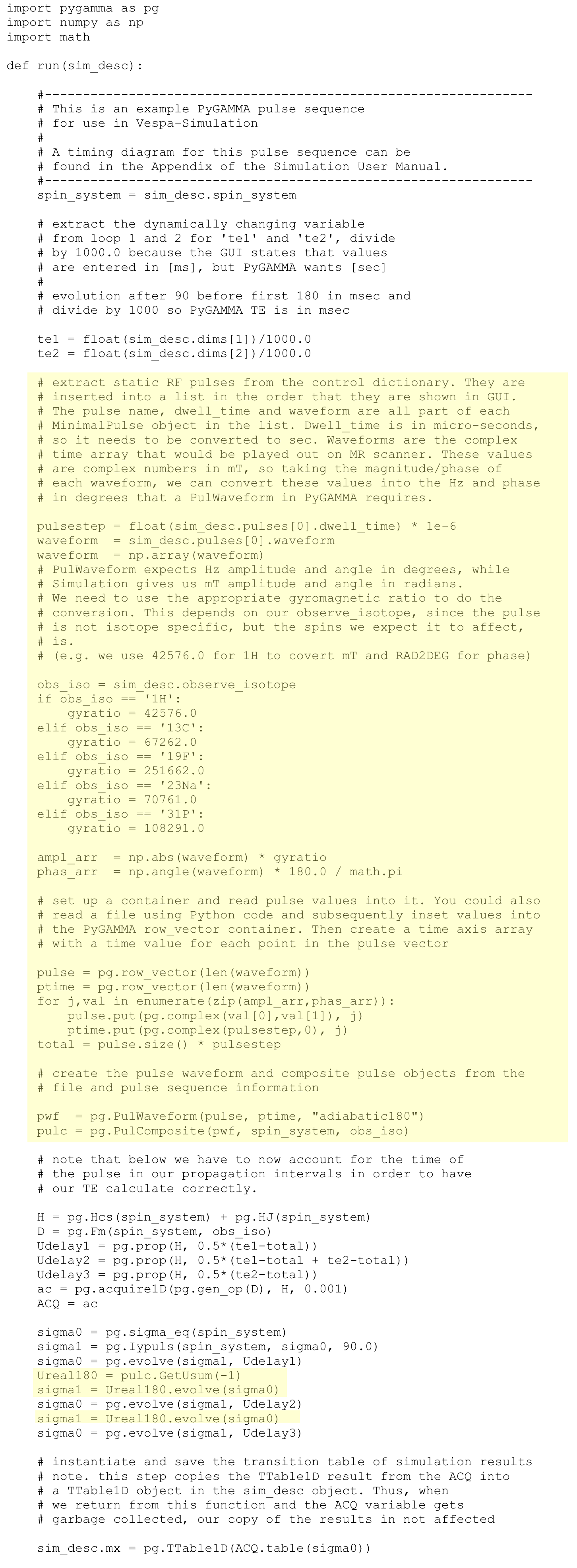 Simulation User Manual · Vespa Documentation