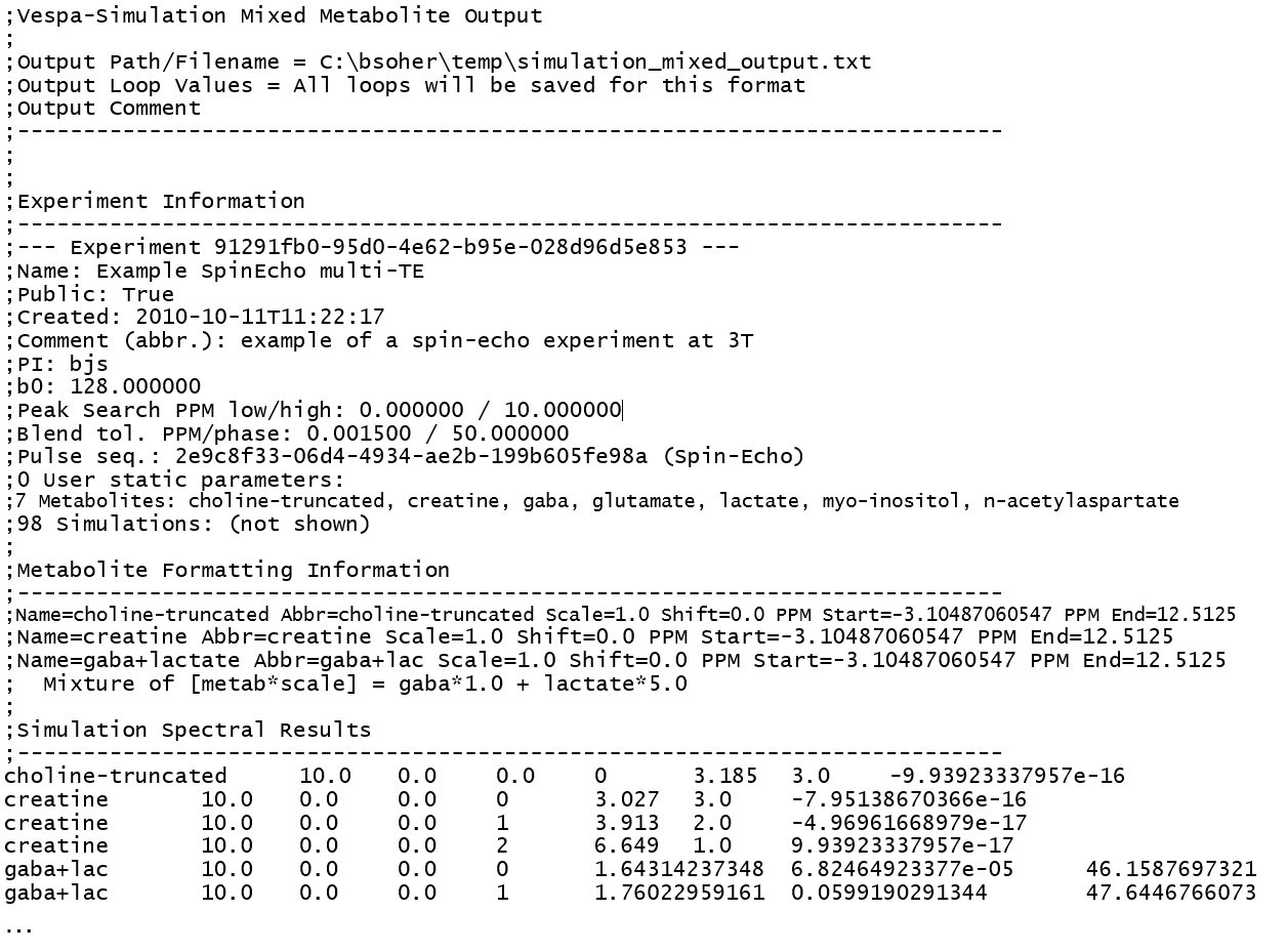 Simulation User Manual · Vespa Documentation